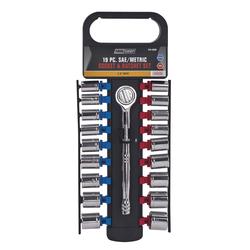 Tool Shop® 3/8" Drive SAE/Metric Mechanic's Tool Set - 19 Piece at Menards®
