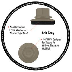 Lakeside Construction® Wood-X™ #10-16 x 1-1/2" Hex Drive Ash Gray ...