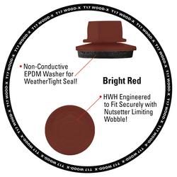 Lakeside Construction® Wood-X™ #10 x 3" Hex Drive Bright Red Pole Barn ...