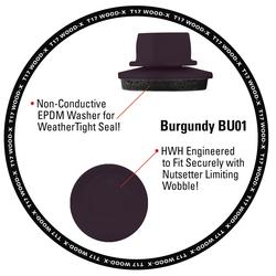 Lakeside Construction® Wood-X™ #10 x 3" Hex Drive Burgundy Pole Barn ...