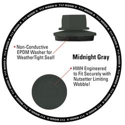 Lakeside Construction® Wood-X™ #10 x 3" Hex Drive Midnight Gray Pole ...