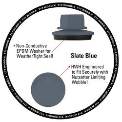 Lakeside Construction® Wood-X™ #10-16 x 2" Hex Drive Slate Blue ...