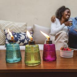 TIKI® Brand Carnival Glass Table Torch - Assorted Colors at Menards®