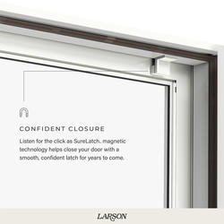 LARSON® Lakeview Maximum View 36"W x 80"H Black Fullview Storm Door at ...