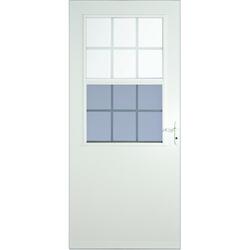 LARSON® Cedar Reversa Screen 32" x 80" White Highview Storm Door at ...