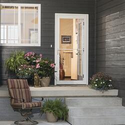 LARSON® Prairieview Screen Away® 32" x 80" White Retractable Screen ...