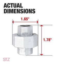 STZ Industries® 3/8" FIP Galvanized Pipe Union at Menards®