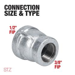 STZ Industries® 1/2" x 3/8" FIP Galvanized Pipe Reducer Coupling at ...