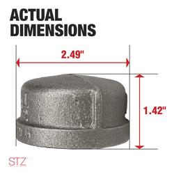STZ Industries® 1-1/2" FIP Black Pipe Cap at Menards®