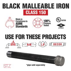 STZ Industries® 1-1/2" FIP Black Pipe Cap at Menards®