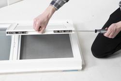 Performax™ 48"W x 36"H White Left Sliding Window with Nailing Flange ...