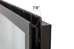 Performax™ 36"W x 36"H Black Left Sliding Window with Nailing Flange ...