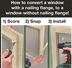 Performax™ 60"W x 36"H Tan Left Sliding Window with Nailing Flange ...