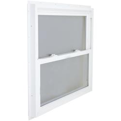 Performax™ 36"W x 36"H White Vinyl Double-Hung Window with Nailing ...