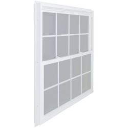 Performax™ 48"W x 48"H White Vinyl Double-Hung Window with Nailing ...