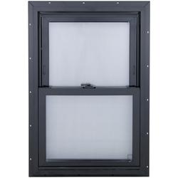 Performax™ 24"W x 36"H Black Vinyl Double-Hung Window with Nailing ...