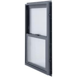 Performax™ 24"W x 42"H Black Vinyl Double-Hung Window with Nailing ...