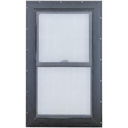 Performax™ 24"W x 42"H Black Vinyl Double-Hung Window with Nailing ...