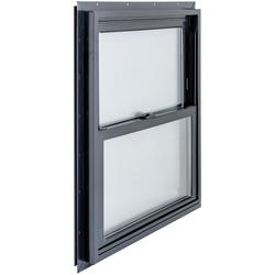 Performax™ 30"W x 36"H Black Vinyl Double-Hung Window with Nailing ...