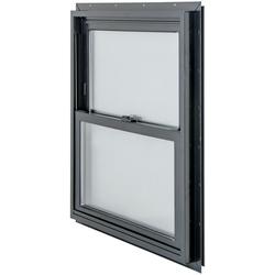 Performax™ 30"W x 36"H Black Vinyl Double-Hung Window with Nailing ...