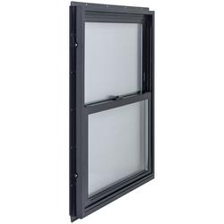 Performax™ 30"W x 42"H Black Vinyl Double-Hung Window with Nailing ...