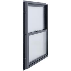 Performax™ 30"W x 48"H Black Vinyl Double-Hung Window with Nailing ...