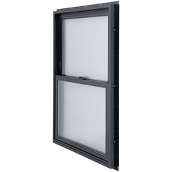 Performax™ 30"W x 48"H Black Vinyl Double-Hung Window with Nailing ...
