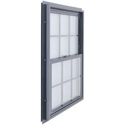 Performax™ 30"W x 48"H Black Vinyl Double-Hung Window with Nailing ...