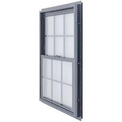 Performax™ 30"W x 48"H Black Vinyl Double-Hung Window with Nailing ...
