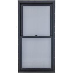 Performax™ 30"W x 60"H Black Vinyl Double-Hung Window with Nailing ...