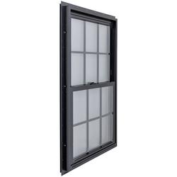 Performax™ 30"W x 54"H Black Vinyl Double-Hung Window with Nailing ...