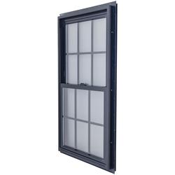 Performax™ 30"W x 54"H Black Vinyl Double-Hung Window with Nailing ...