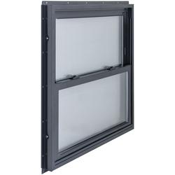 Performax™ 36"W x 36"H Black Vinyl Double-Hung Window with Nailing ...