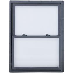 Performax™ 36"W x 48"H Black Vinyl Double-Hung Window with Nailing ...