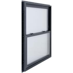 Performax™ 36"W x 48"H Black Vinyl Double-Hung Window with Nailing ...