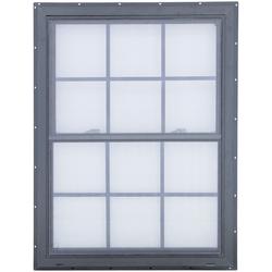 Performax™ 36"W x 48"H Black Vinyl Double-Hung Window with Nailing ...