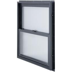 Performax™ 32"W x 38"H Black Vinyl Double-Hung Window with Nailing ...