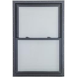Performax™ 36"W x 54"H Black Vinyl Double-Hung Window with Nailing ...