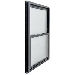 Performax™ 36"W x 54"H Black Vinyl Double-Hung Window with Nailing ...