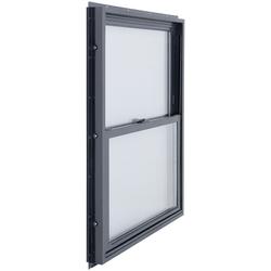 Performax™ 32"W x 48"H Black Vinyl Double-Hung Window with Nailing ...
