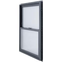 Performax™ 32"W x 48"H Black Vinyl Double-Hung Window with Nailing ...