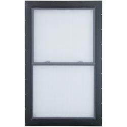 Performax™ 36"W x 60"H Black Vinyl Double-Hung Window with Nailing ...