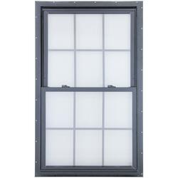 Performax™ 36"W x 60"H Black Vinyl Double-Hung Window with Nailing ...