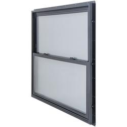 Performax™ 48"W x 48"H Black Vinyl Double-Hung Window with Nailing ...