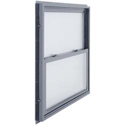 Performax™ 36"W x 42"H Black Vinyl Double-Hung Window with Nailing ...