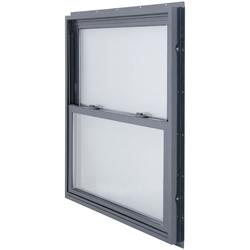 Performax™ 36"W x 42"H Black Vinyl Double-Hung Window with Nailing ...
