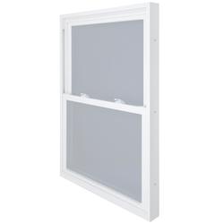 Performax™ 32-1/4"W x 46"H White Vinyl Double-Hung Replacement Window ...