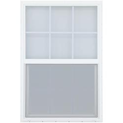 Performax™ 36"W x 54"H White Vinyl Single-Hung Window with Nailing ...