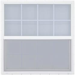 Performax™ 48"W x 48"H White Vinyl Single-Hung Window with Nailing ...