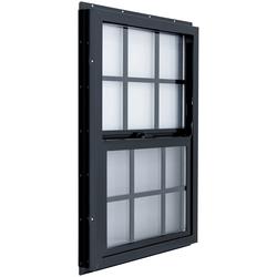 Performax™ 24"W x 36"H Black Vinyl Single-Hung Window with Nailing ...